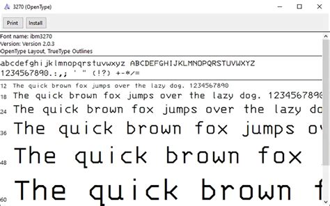 3270 Font Free Download And Preview Deefont