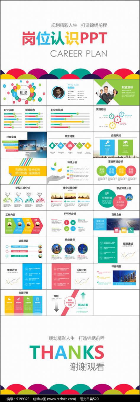 简约大气岗位认识ppt模板下载 红动中国