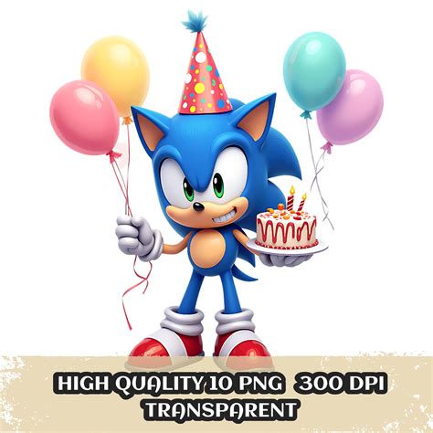 10 Png Sonic The Hedgehog Sonic Png Sonic Birthday Png Sublimation