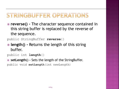 String Class In Java Visit For More Learning Resources String Ppt Download
