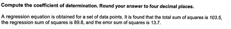 solved a regression equation is obtained for a set of data