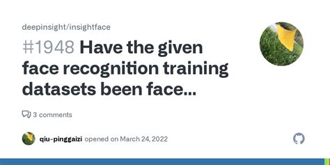 Have The Given Face Recognition Training Datasets Been Face Aligned