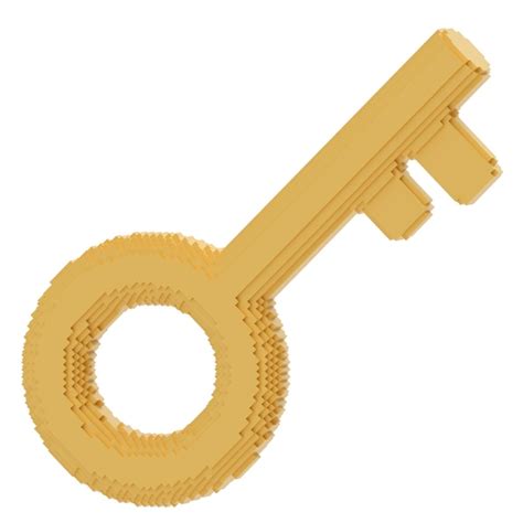 Premium Photo 3d Icon Voxel Key