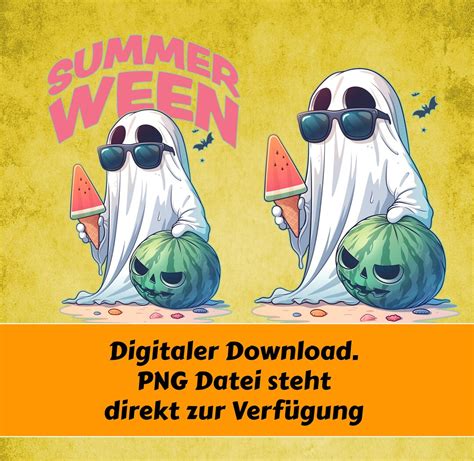Buy Summerween Png Bundle Ghosts With Sunglasses Bowler Hats And Ice