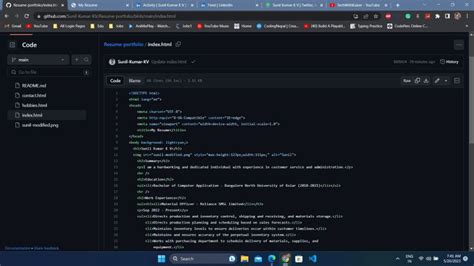 Sunil Kumar K V On Linkedin Html Share Resume Portfoliowebsite