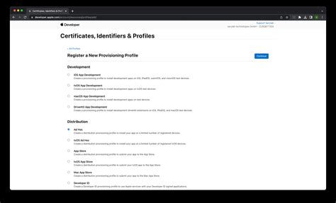 Create A Mobile Provisioning Profile For Your Test App Purple Experience