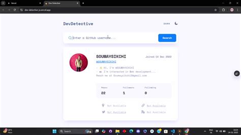 Githubapi Webdevelopment Frontenddevelopment Devdetective