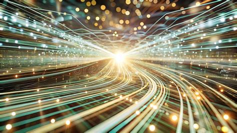 Abstract Digital Background With Data Flow Connecting Future And