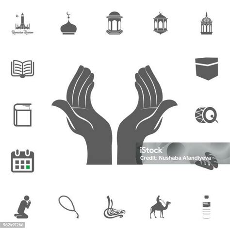 기도 손 아이콘입니다 알라에 게 기도 합니다 라마단 카림입니다 Eid 무바라크 벡터 일러스트 아이콘 설정합니다 0명에 대한 스톡 벡터 아트 및 기타 이미지 Istock