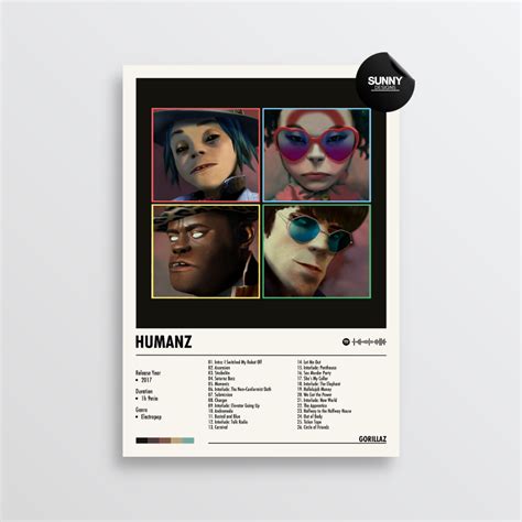 Gorillaz Humanz Album Cover Poster Sunny Designs Posters