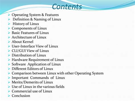 Linux Operating System Ppt Pptx Operating Systems Computer Software And Applications
