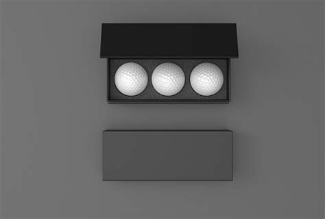 프로모션 브랜딩을 위한 골프공 선물 용지 상자 3d 렌더링 그림입니다 0명에 대한 스톡 사진 및 기타 이미지 0명 3차원 형태 4 Istock