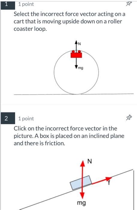 Solved Select The Incorrect Force Vector Acting On A Cart Chegg