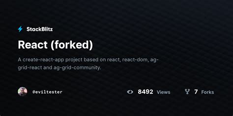 React Forked Stackblitz