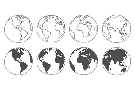 Globe Outline Vector Art Icons And Graphics For Free Download