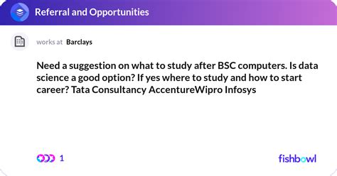 Need A Suggestion On What To Study After BSC Compu Fishbowl