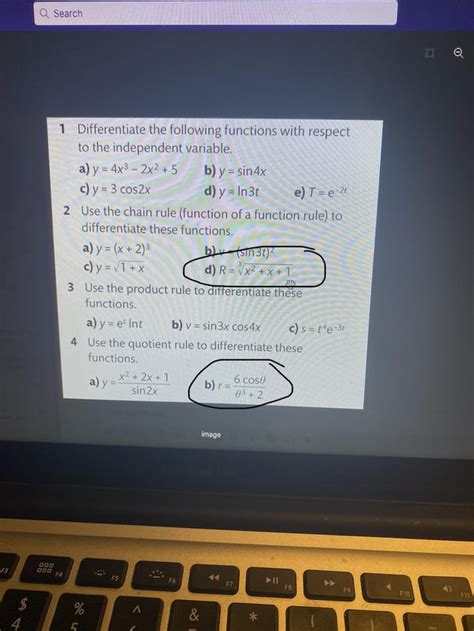how would i differentiate these two functions r maths