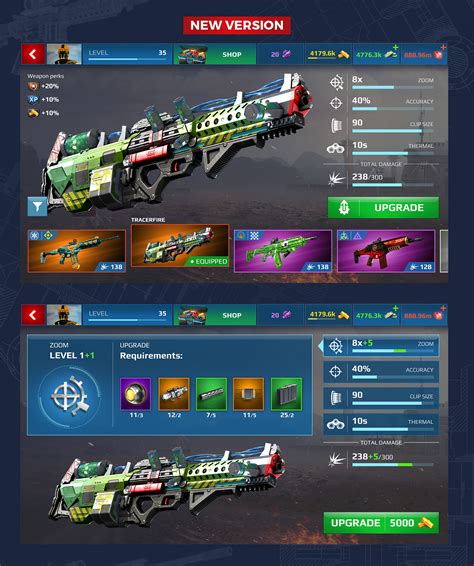 Weapon Upgrade Redesign Game Ui Sniper Fury 2 Images Behance Weapon Upgrade Redesign Game Ui Sniper Fury 2 Images Behance