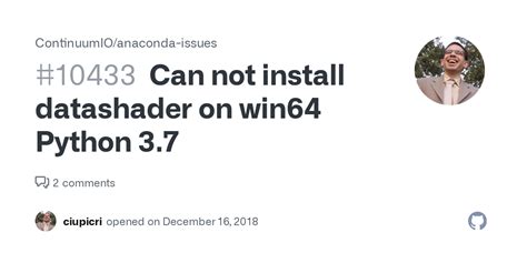 Can Not Install Datashader On Win64 Python 37 · Issue 10433