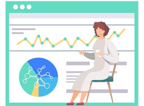 Premium Vector Smiling Girl Sits With Cards In Her Hands Working With Statistics Of Chemical