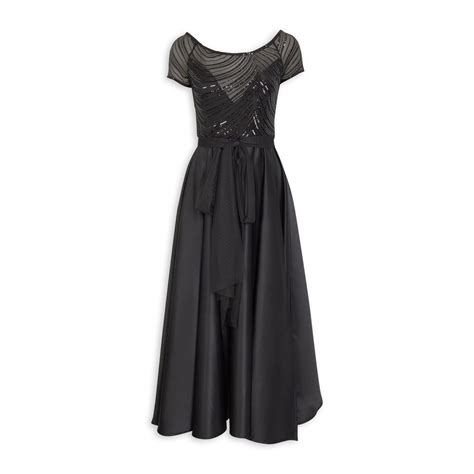 Black Sequin Fit And Flare Dress 3196505 Truworths