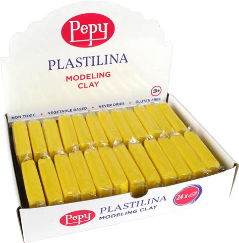 Pepy Plastilina Reusable And Non Drying Modeling Clay Set Of 24 Bars 1 4 Ounce