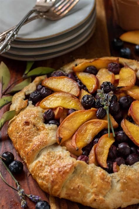 Peach Blueberry Lavender Crostata Wine A Little Cook A Lot