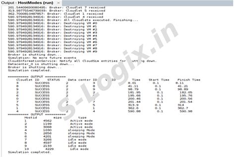 classify the host based on the modes in cloudsim s logix