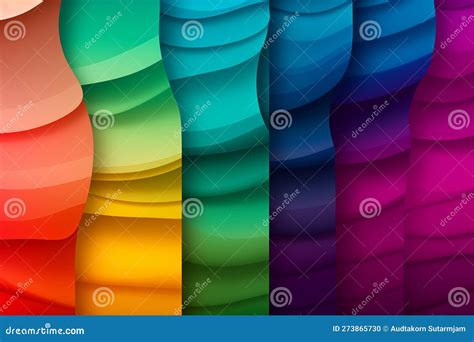 Vibrant Color Gradient Background Abstract Composition With Lines Shapes Generative Ai Stock
