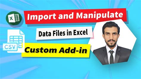 how to import and manipulate data files in excel with a custom add in