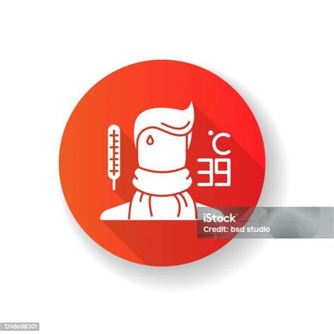 인플루엔자 Rgb 색상 아이콘 전염성 독감 바이러스 호흡기 바이러스 감염 의학적 진단 바이러스학 감기 증상 발열 두통 실루엣 Rgb 컬러 일러스트를 가진 아픈 사람 감기와