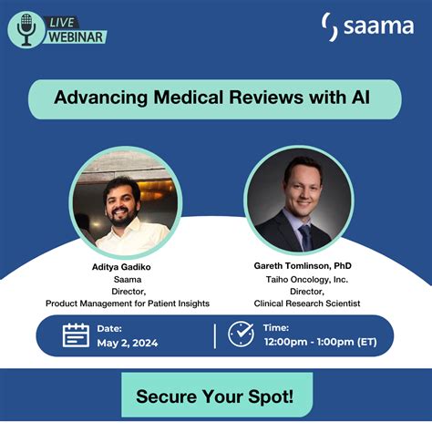 schedule a demo saama 1 in ai clinical analytics