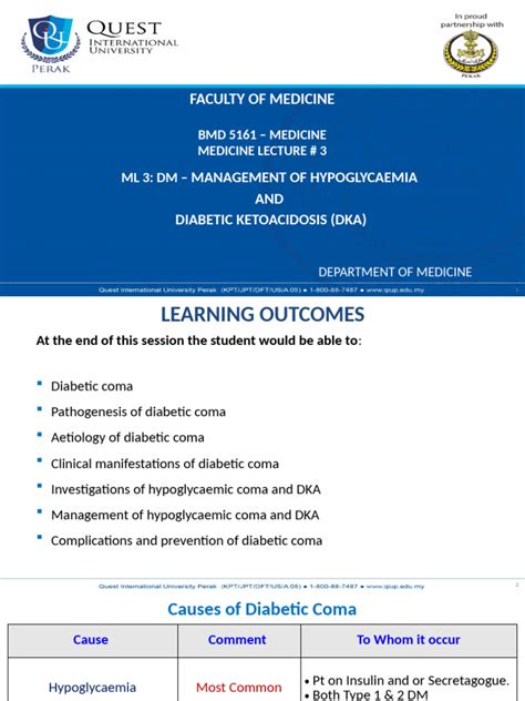 Management Of Diabetic Coma Pdf Hypoglycemia Hyperglycemia