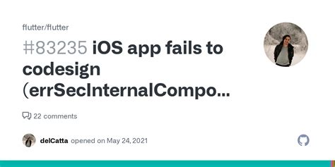 Ios App Fails To Codesign Errsecinternalcomponent When Running From