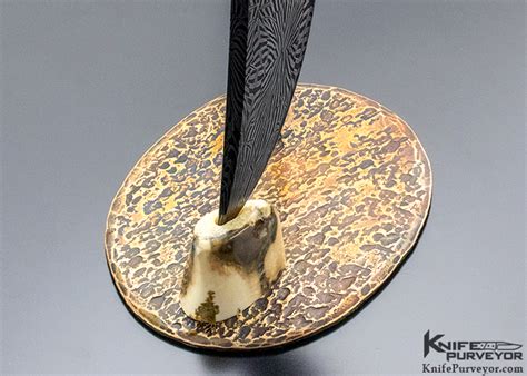 David Lisch Custom Knife Damascus And Walrus Subhilt Knife Purveyor