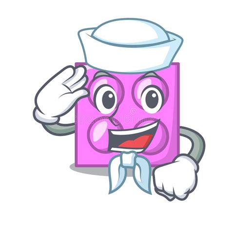 Sailor Brick Character Cartoon Style Stock Vector Illustration Of House Construction 120378964