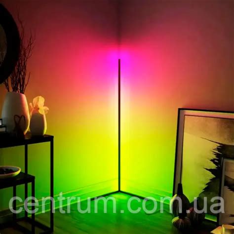 Торшер Підлоговий Rgb Кутовий світильник Led лампа з Пультом 140 см 300 світлових ефектів Id