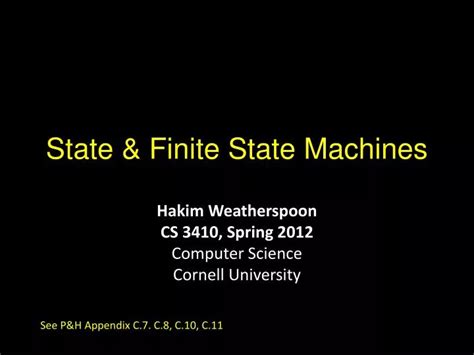 PPT State Finite State Machines PowerPoint Presentation Free Download ID 1780445