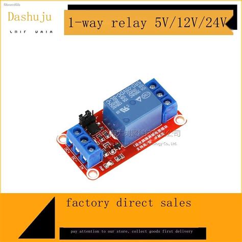 Red Version 1 Way Relay Module With Optocoupler Isolation Supports High