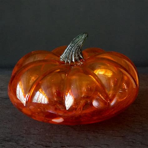 1970s Italian Murano Life Size Mouth Blown Orange Yellow Green Glass
