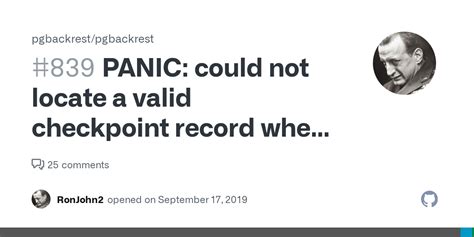panic could not locate a valid checkpoint record when starting pg