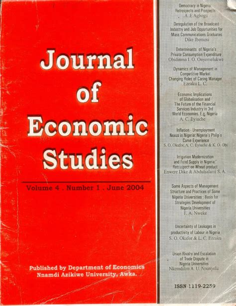 Pdf Inflation Unemployment Nexus In Nigeria Nigerias Philips Curve Experience