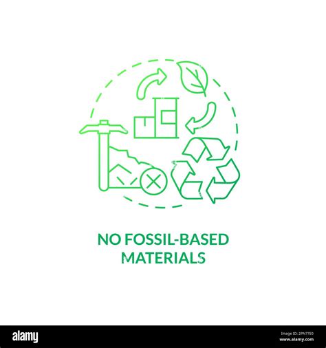 No Fossil Based Materials Green Gradient Concept Icon Stock Vector Image And Art Alamy