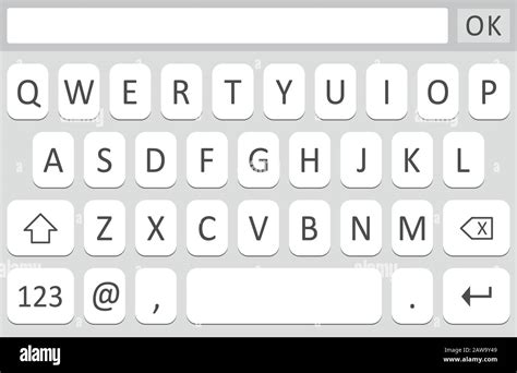 Mobile Phone Keyboard Vector Template Smatrphone Keypad Interface Stock Vector Image Art Alamy