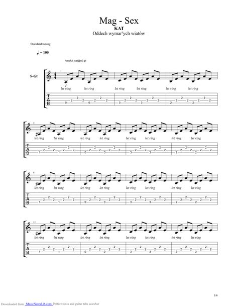 Sex Guitar Pro Tab By Kat