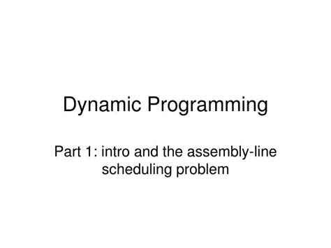 PPT Dynamic Programming PowerPoint Presentation Free Download ID