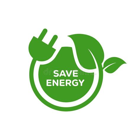Save Energy Icon Energy Saving Symbol Stock Vector Illustration Of