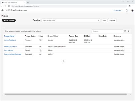 How To Add A Project In Hcss Pre Construction