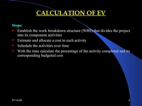 Project Management Earned Value Ppt