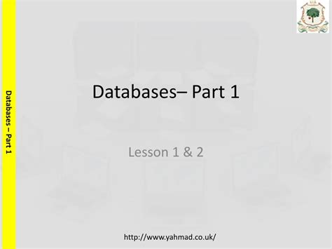 ppt databases part 1 powerpoint presentation free download id 2249737